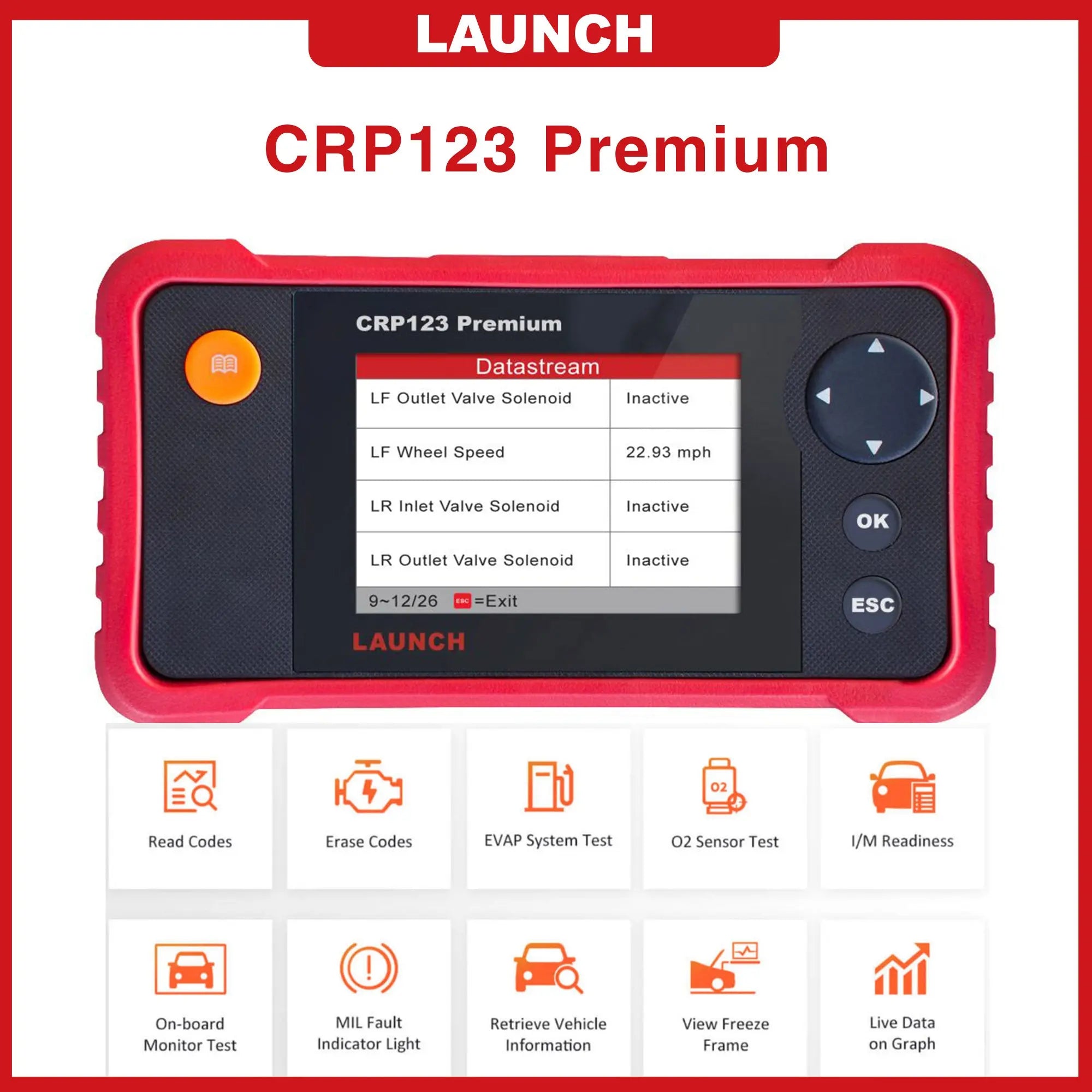 Launch CRP123 Premium Car Scan Tool Creader Reader – FairTools