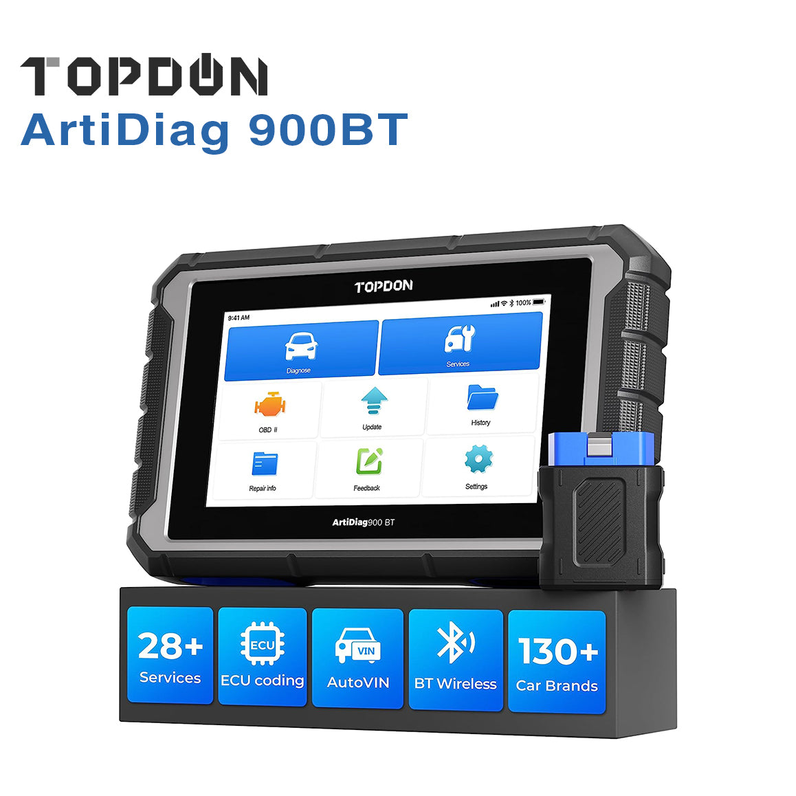 Topdon ArtiDiag 900BT Bidirectional Scan Tool with ECU Coding - – FairTools
