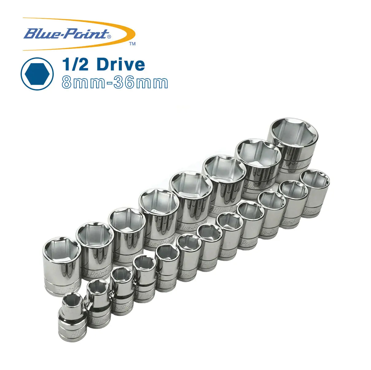 Blue Point 1/2 Short Sockets 8mm-36mm - FairTools
