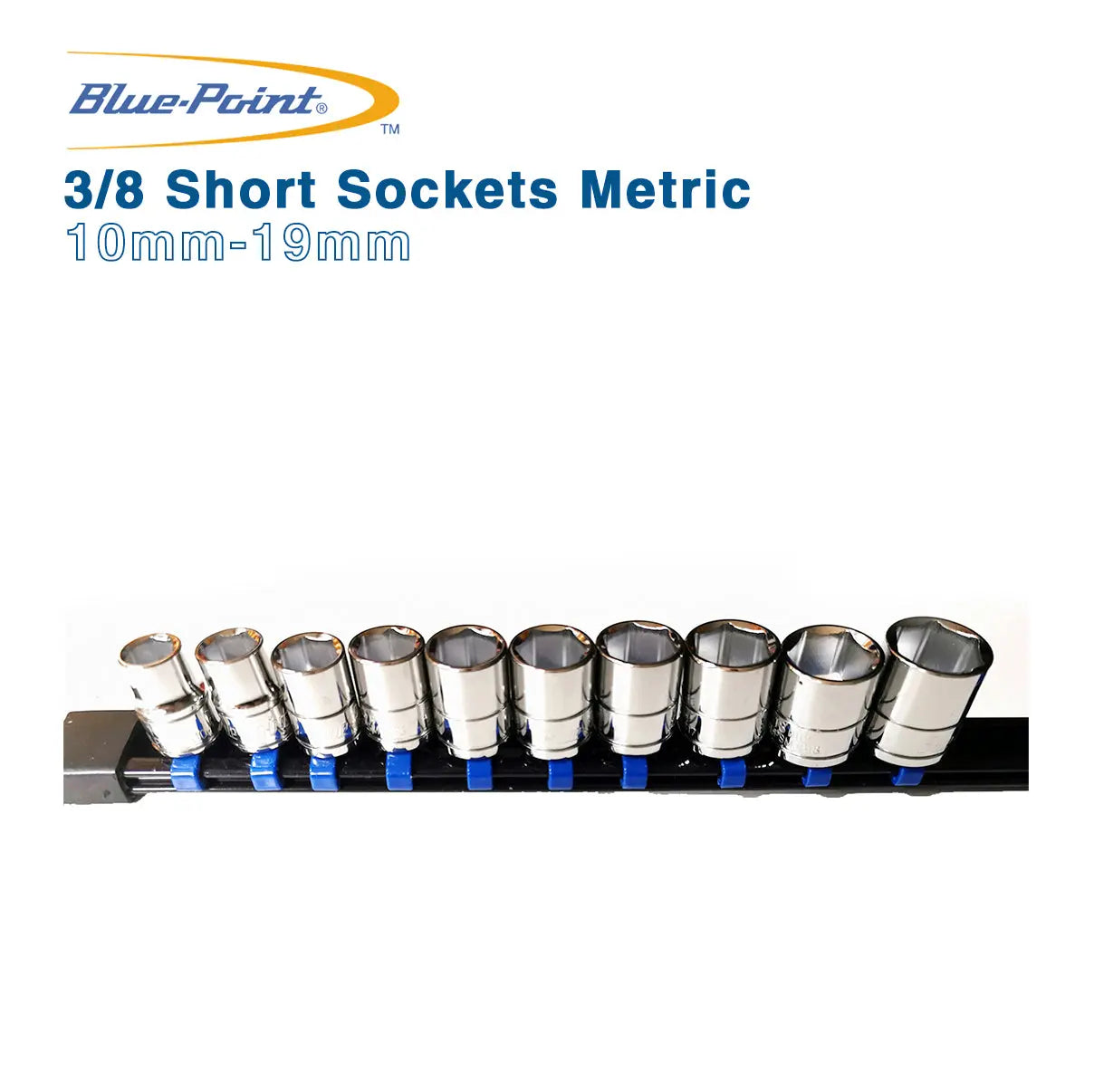 Blue Point 3/8 Short Sockets Metric 10mm -19mm - FairTools