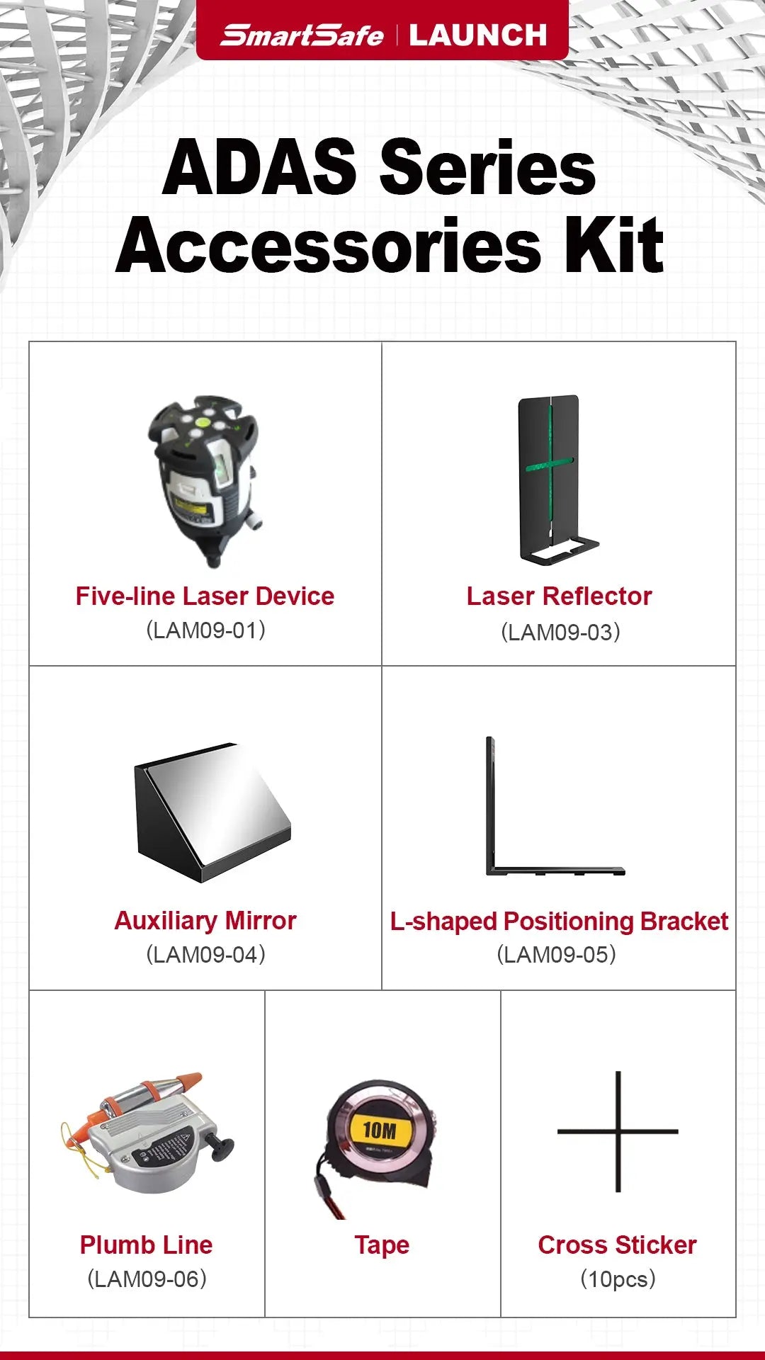 LAUNCH SmartSafe ADAS Accessories Kit - FairTools