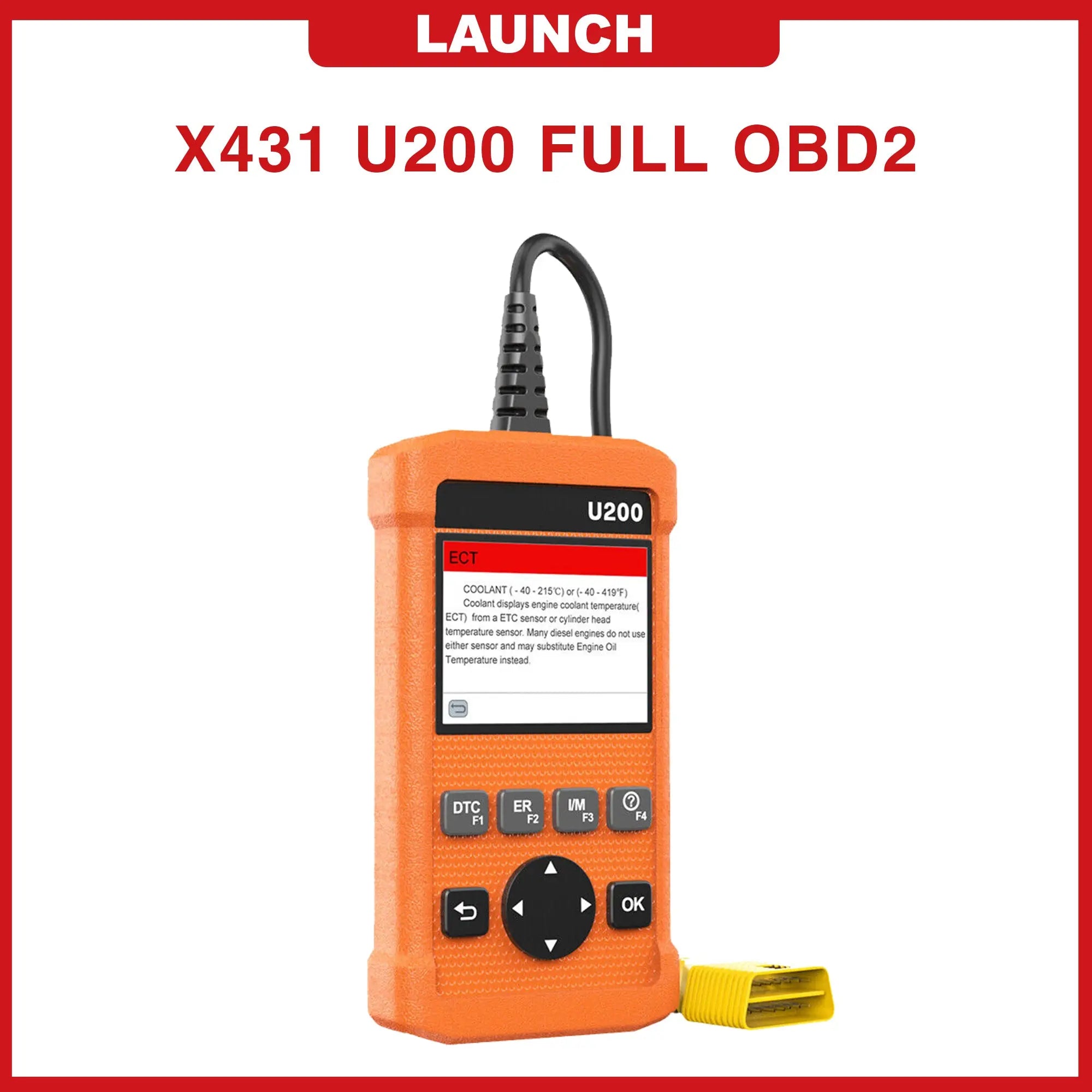 Launch U200 Full OBD2 DTC Fault Code Reader Scan Tool – FairTools
