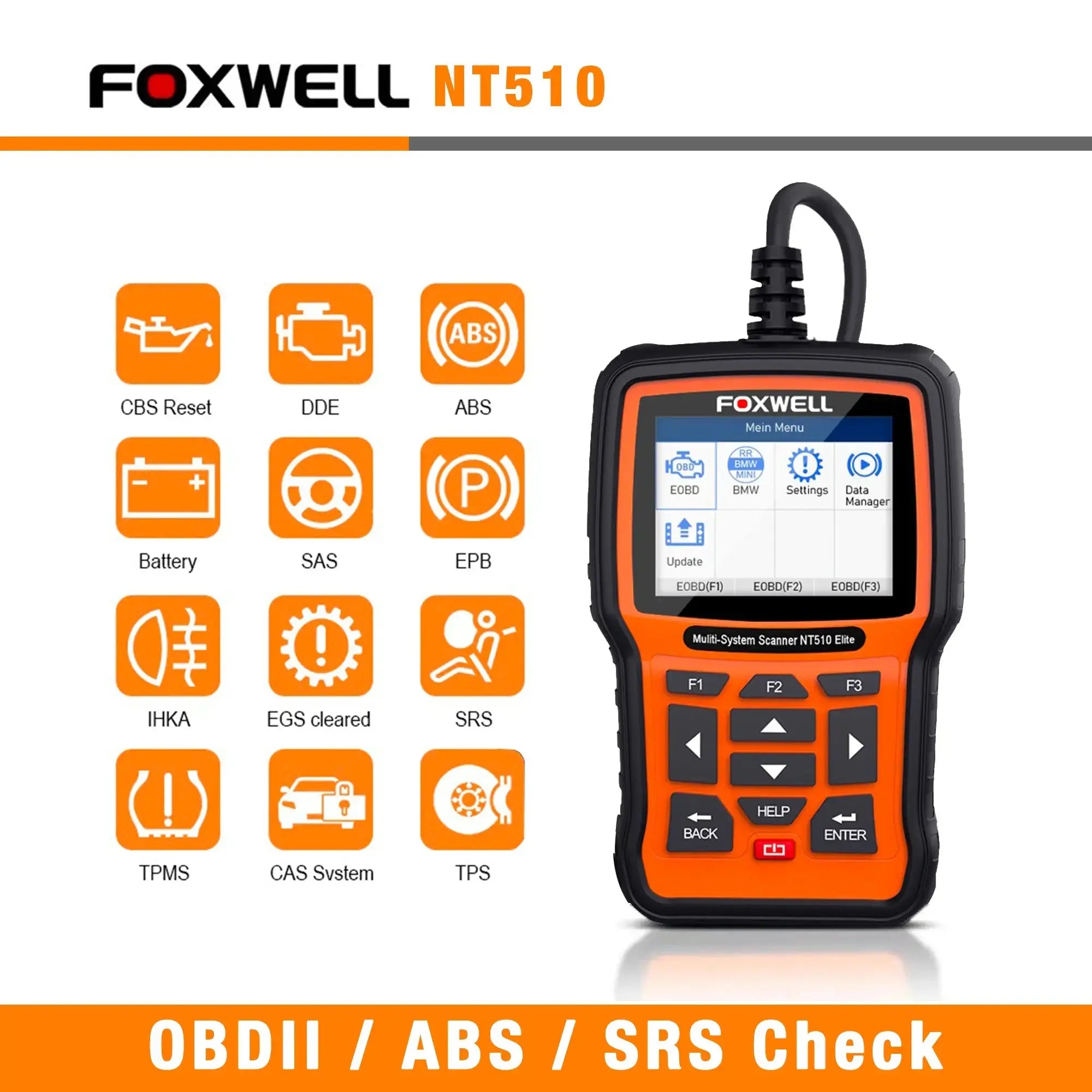 Pre-installed Foxwell NT510 Elite full system OBD1/OBD2 – FairTools
