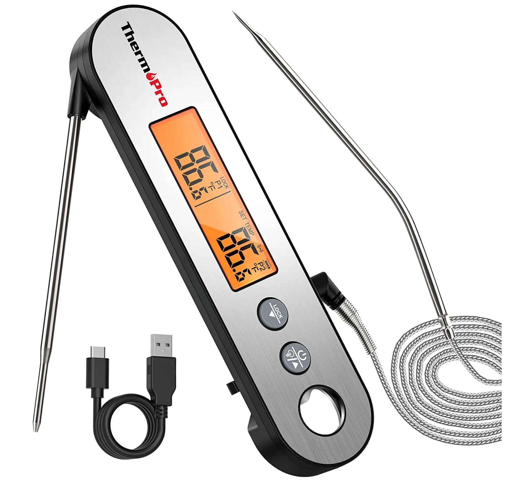 ThermoPro TP610 Programmable Dual Probe Meat Thermometer – FairTools